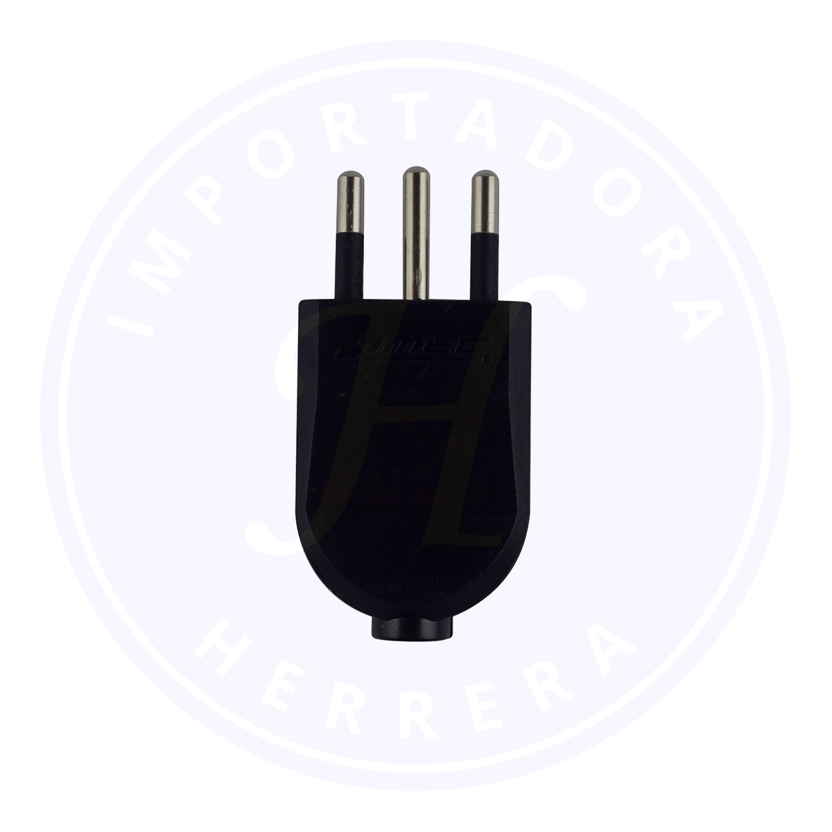 Enchufe macho 2p+t negro | Herrera