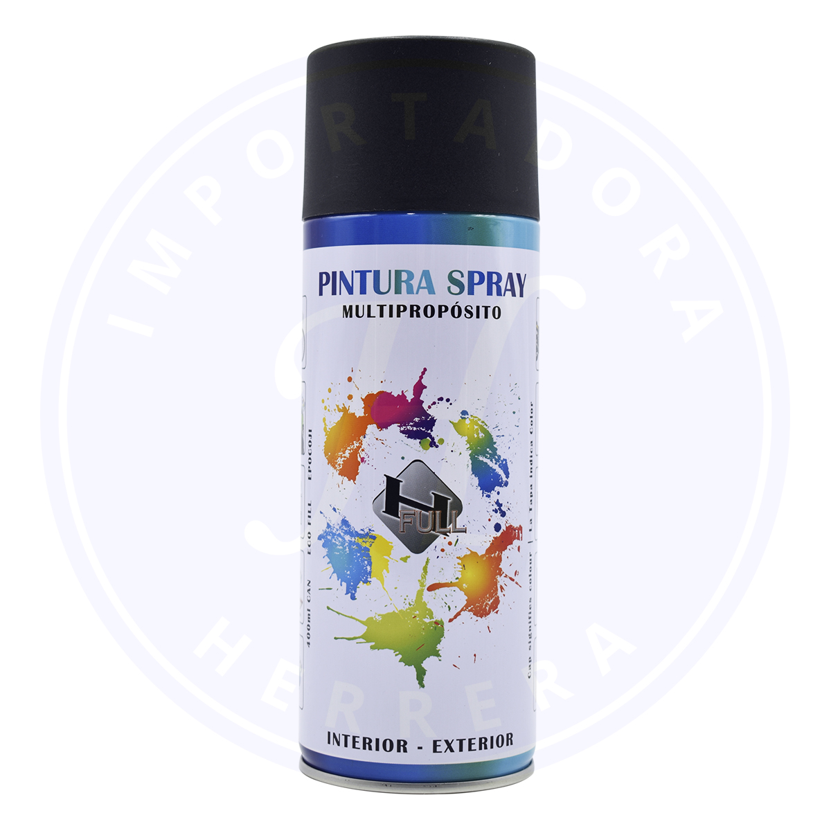 Pintura spray negro mate multipropósito 400ml # 20 | Herrera